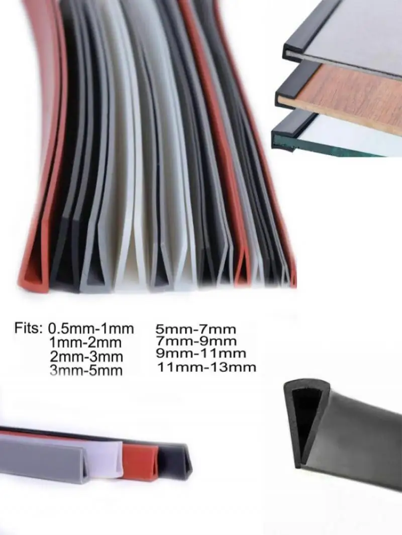1M New Rubber U Channel Edging Trim Seal 0.5~13mm Edge Protection From ...
