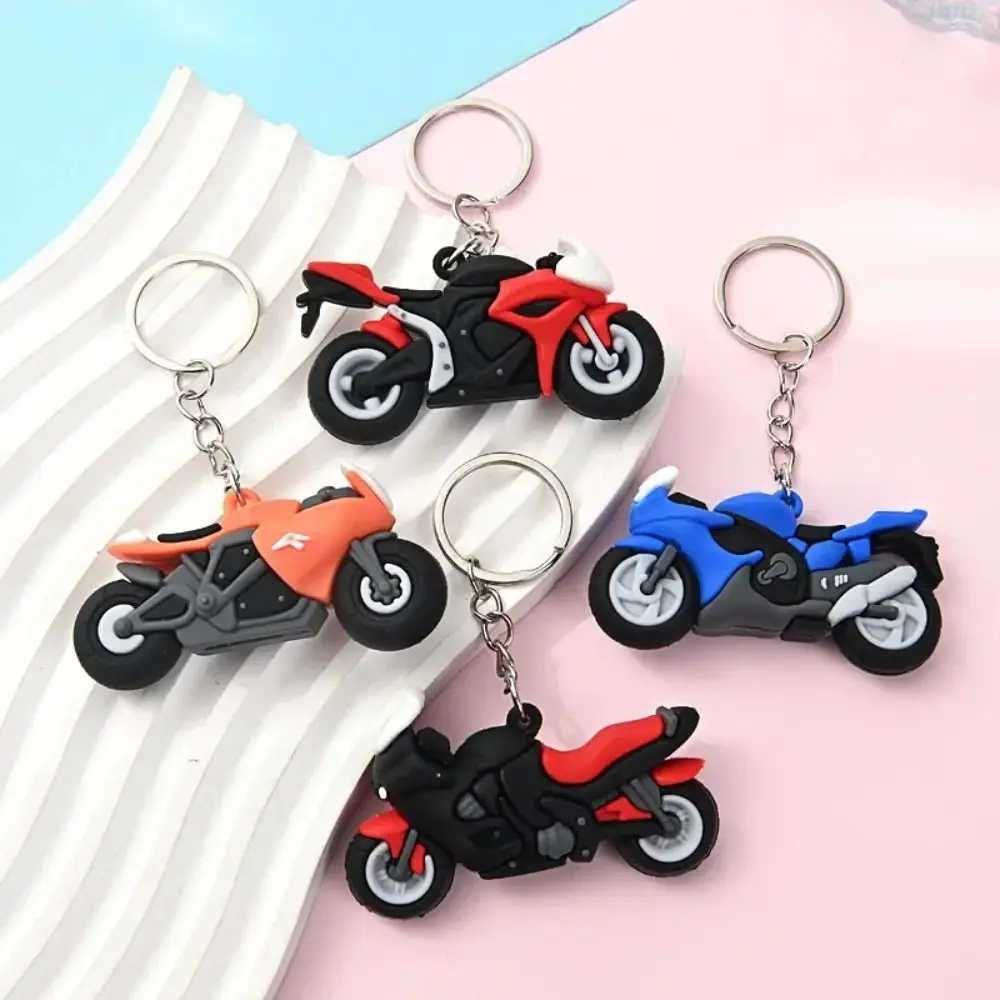New Cartoon Motorcycle Model Keychain Creative Cool Motorcycle Mini Key ...