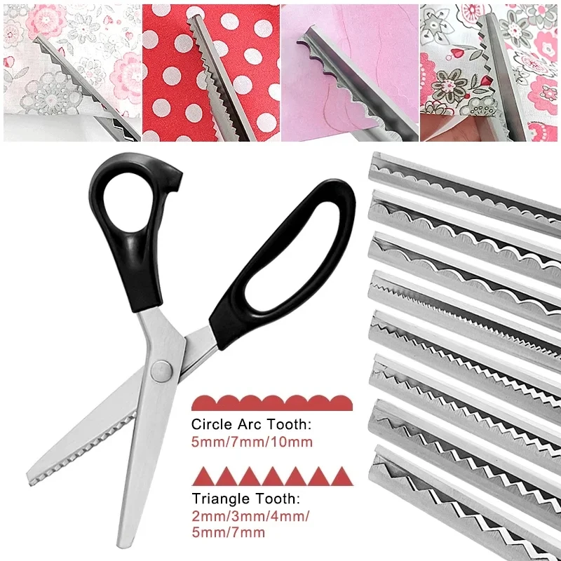 Tailor-scissors-Pinking-Shears-Zig-Zag-Sewing-Cut-Serrated-Lace ...