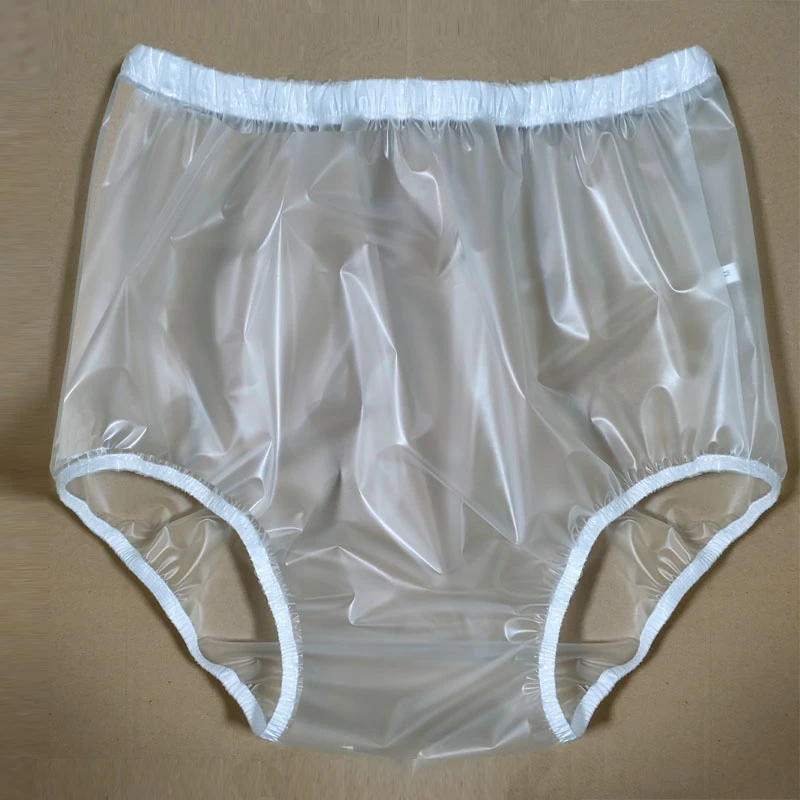 Hight Waist PVC Transparent Plastic Pants Briefs Underpants Adult Baby ...