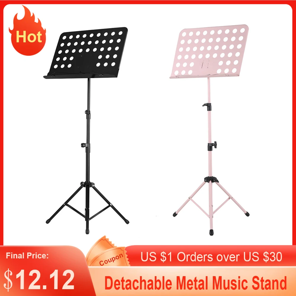 Portable-Metal-Music-Stand-Detachable-Music-Stand-Holder-Lightweight ...