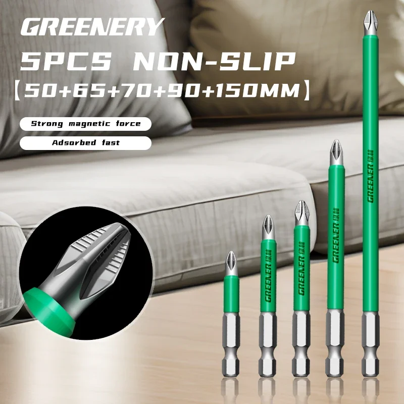Greener-Screw-Electric-Screwdriver-Set-50-65-70-90-150mm-PH2-Anti-Slip ...