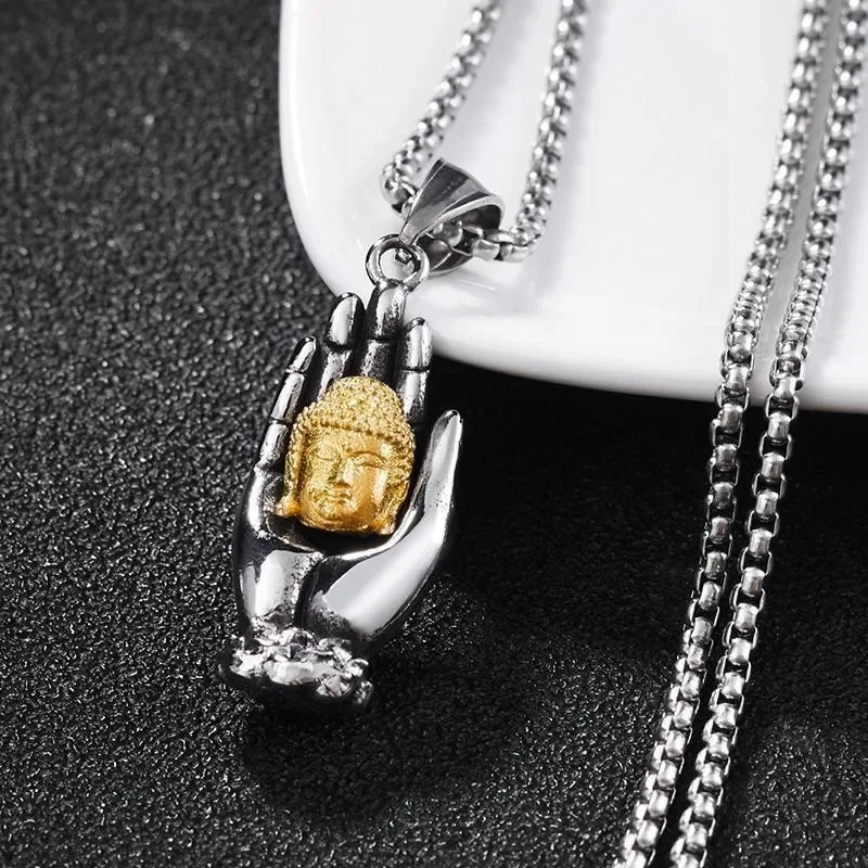 Collar-Retro-chino-cl-sico-a-la-moda-budista-con-Cabeza-de-Buda-y ...