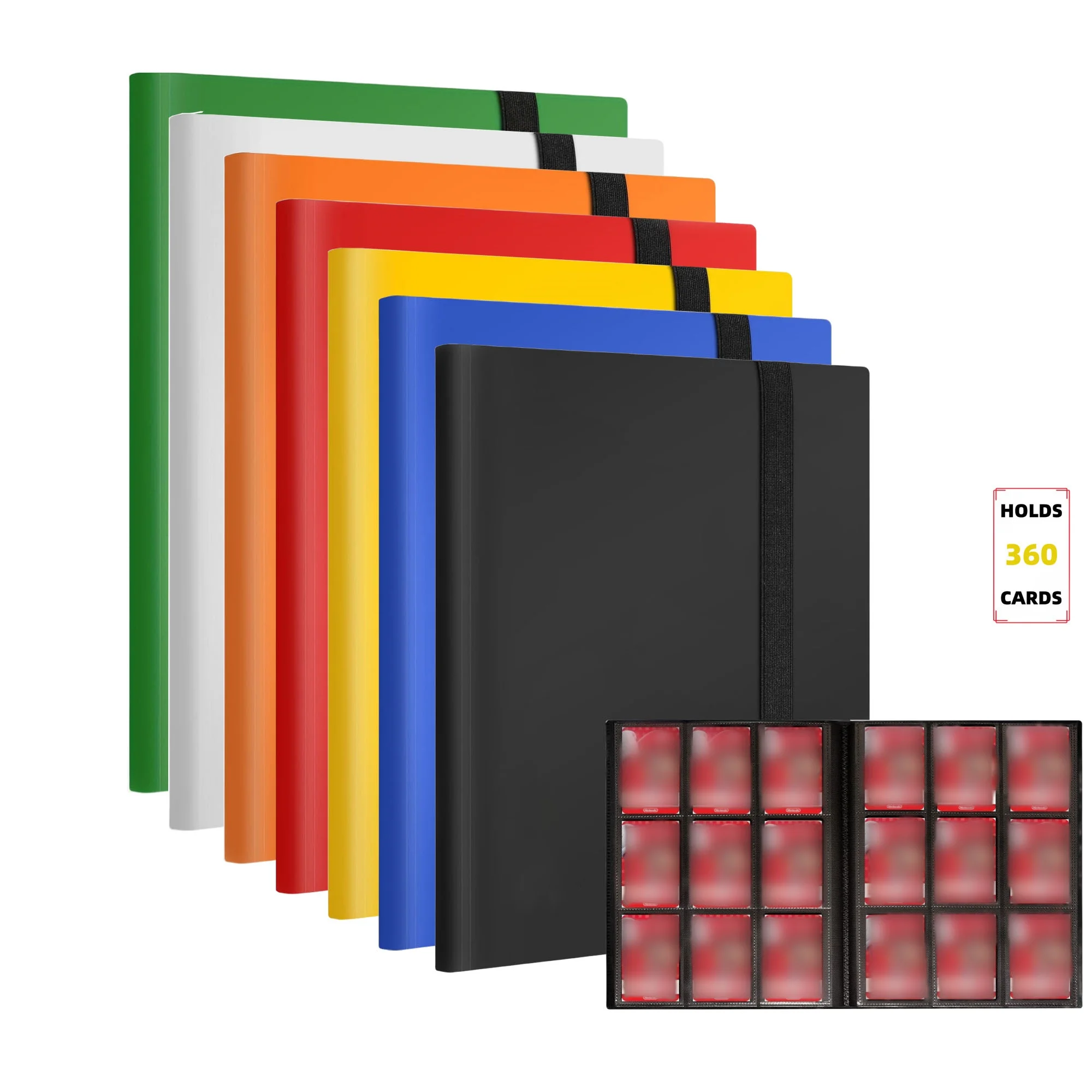9-Pocket-Trading-Card-Album-Folder-360-Side-Loading-Pocket-Binder-for ...