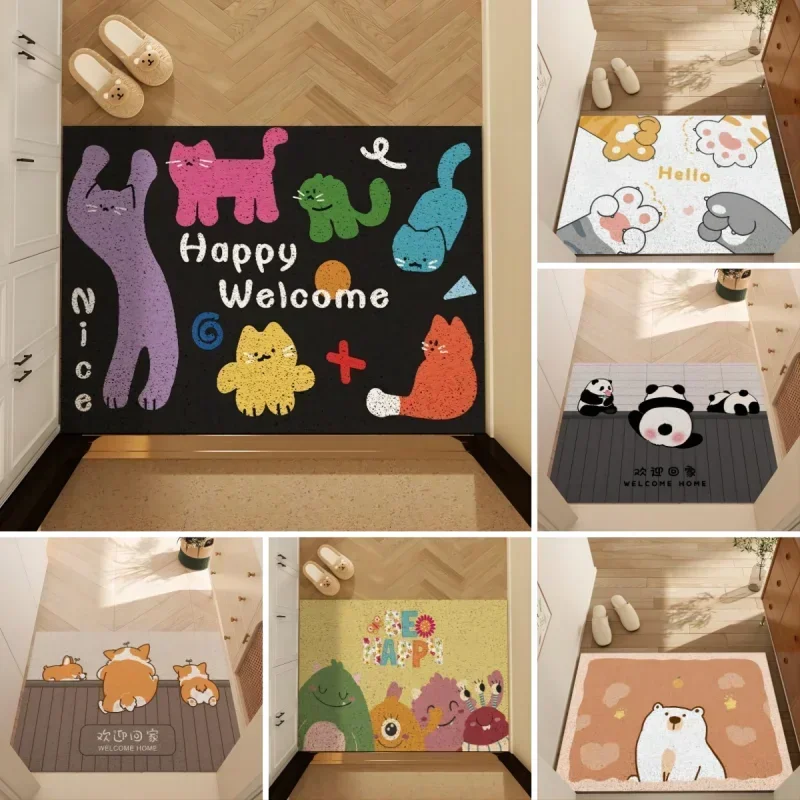 Cartoon Cat Series Mat Non-slip Easy To Clean Rug Wrinkle-Resistant ...