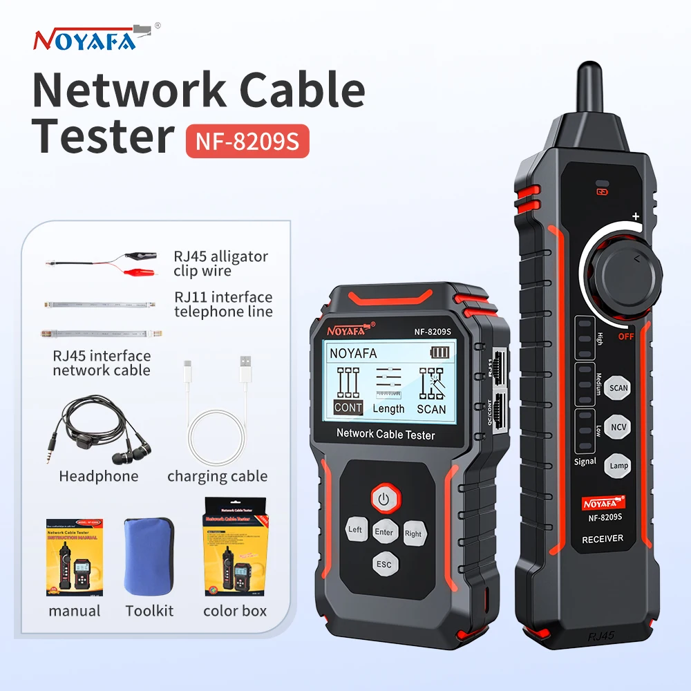 NOYAFA NF-8209S Network Cable Tester Cat5 Cat6 Cable Tracker Anti ...