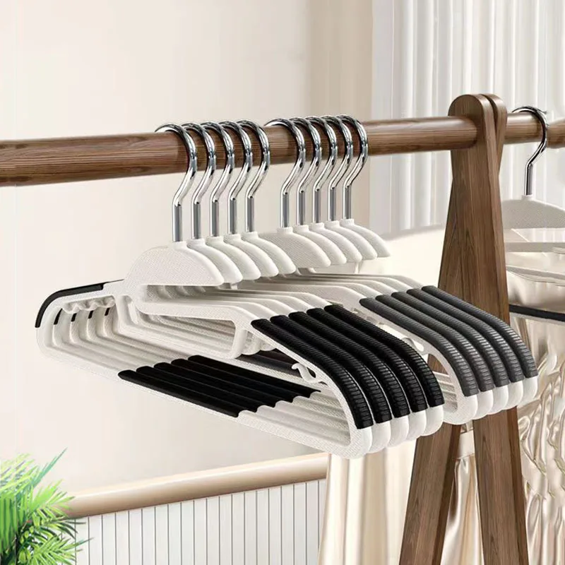 New-10pcs-Non-Slip-Coat-Hanger-Suit-Closet-Organizer-Clothes-Rack ...