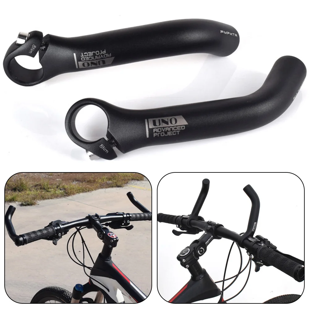 1 Pair Adjustable Bike Grip Bar End Handle Auxiliary Riding Horn Rest ...