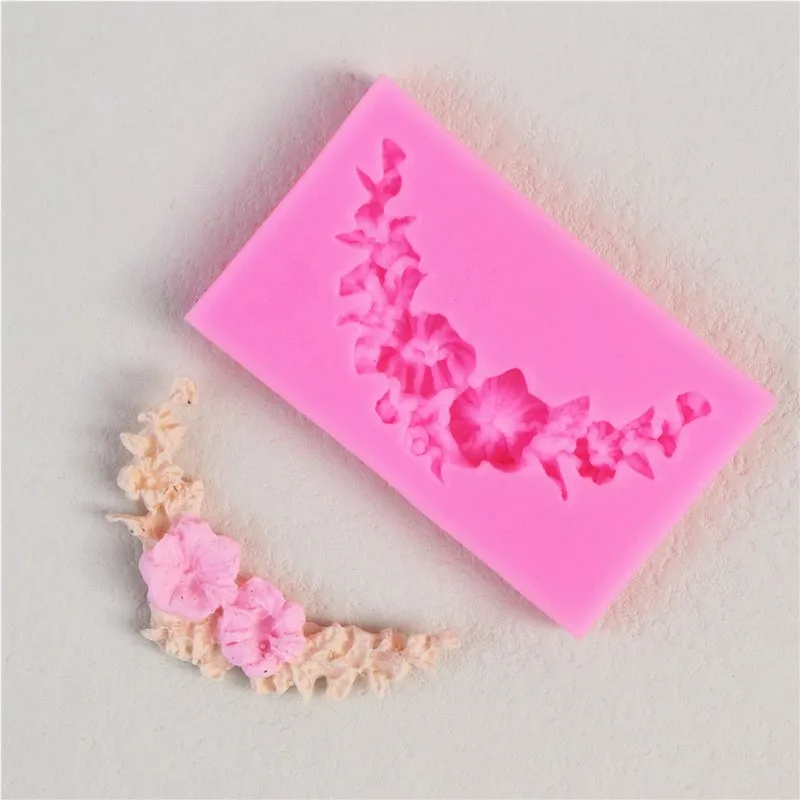 Rattan-Ramos-Molde-De-Silicone-L-quido-Fondant-Bolo-Rim-Chocolate ...