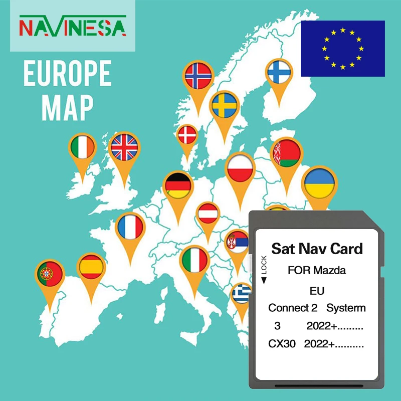 Latest Update 2024 Maps Europe Russia Ukraine Turkey Version GPS SD ...