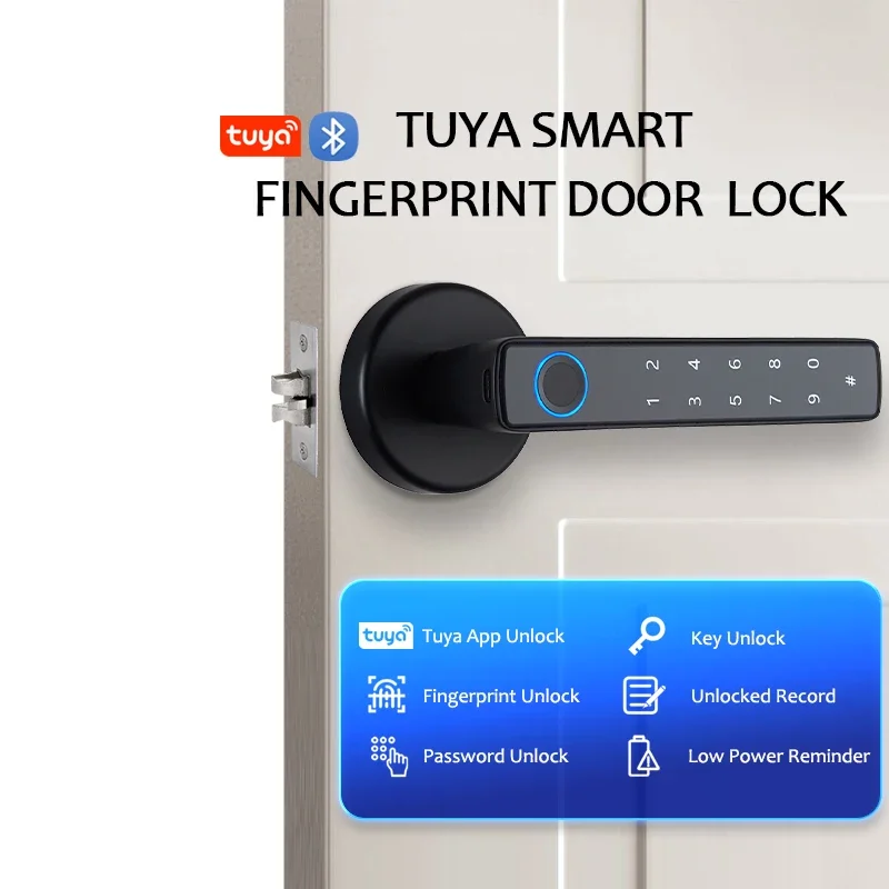 Tuya-Smart-Fingerprint-Door-Lock-knob-Bluetooth-Wireless-Digital-Door ...