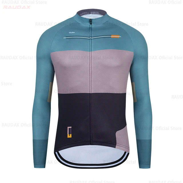 2022 Raudax Men's Cycling Jersey Long Sleeve Set MTB Bike Clothing ...