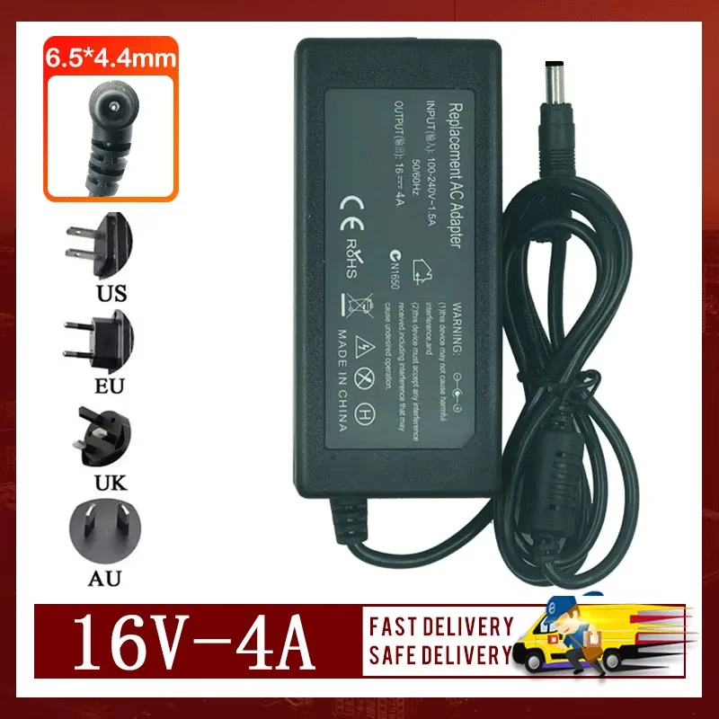 New 16V 4A 6.5*4.4MM AC DC Adapter charger For CANON IP100 IP90 IP110 ...
