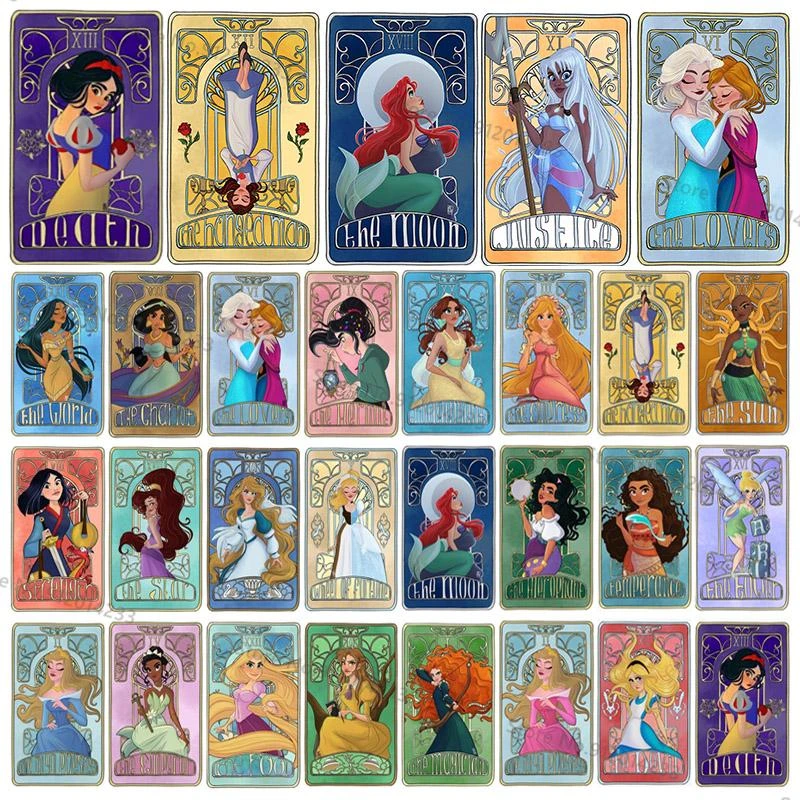 Princess Plate Iron Decoration | Disney Princess Tarot Deck | Disney ...