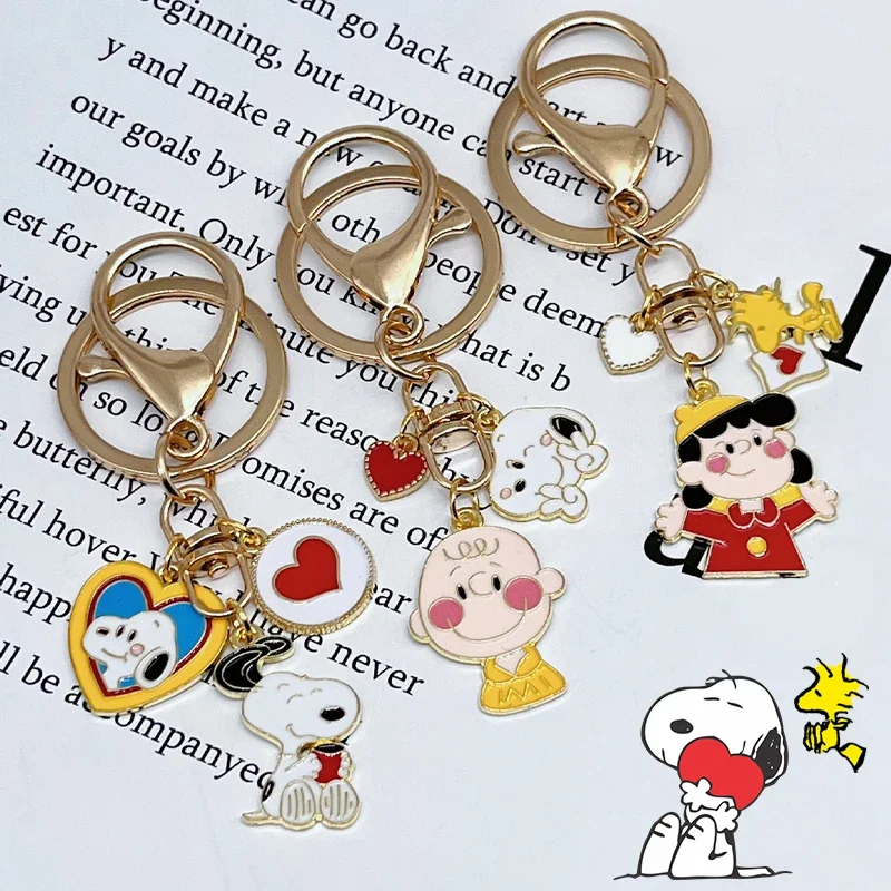 Snoopy-Woodstock-Metal-Keychain-Cute-Cartoon-Keyring-Handbag-Decor-Key ...