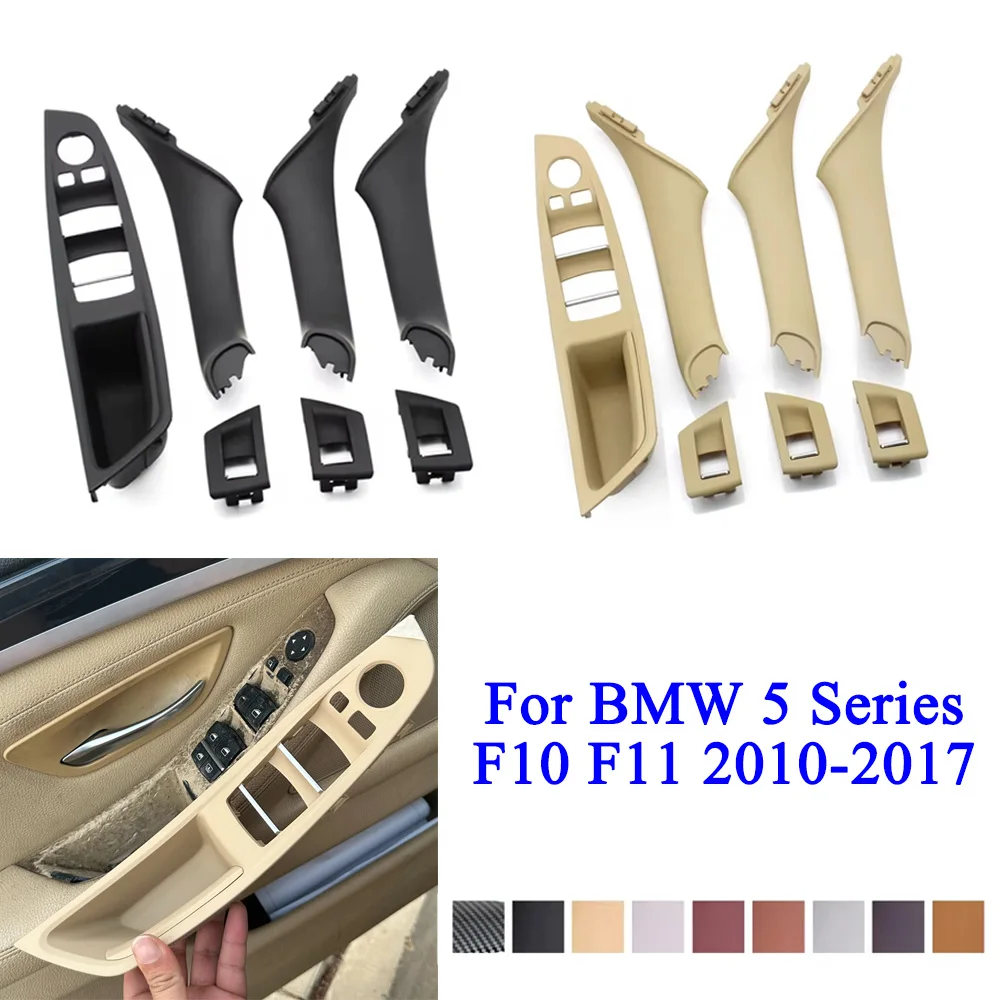 7PCS LHD Car Interior Door Armrest Inside Pull Handle Trim Cover Set ...