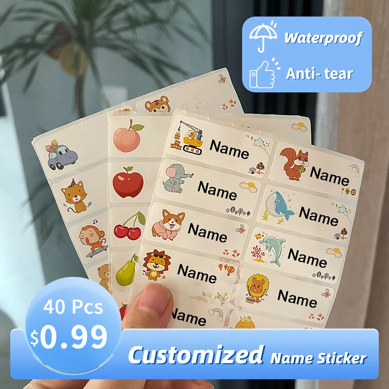 40-st-cke-Cartoon-Obst-Name-Aufkleber-Muster-benutzer-definierte-pers ...