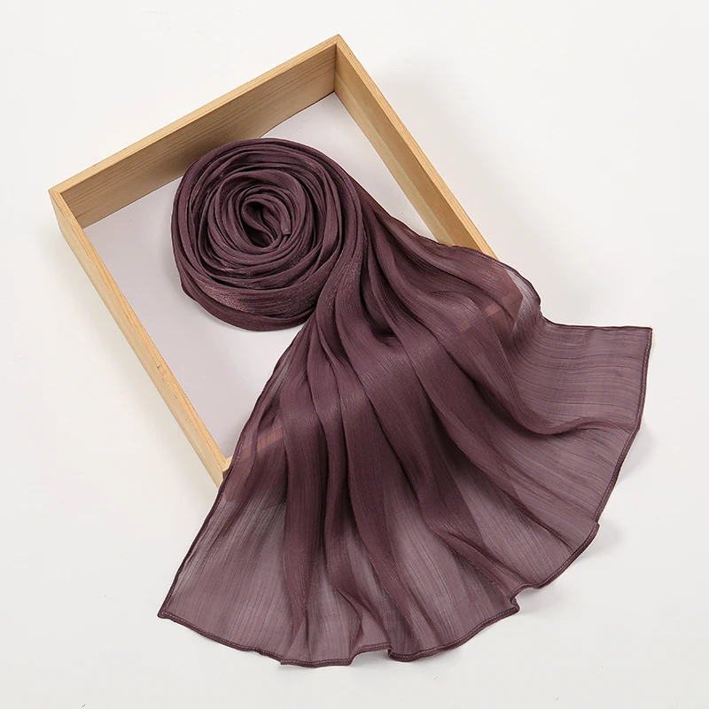 Plain-Shimmer-Silk-Shawl-Scarf-Soft-Satin-Crepe-Hijab-Women-Muslim ...