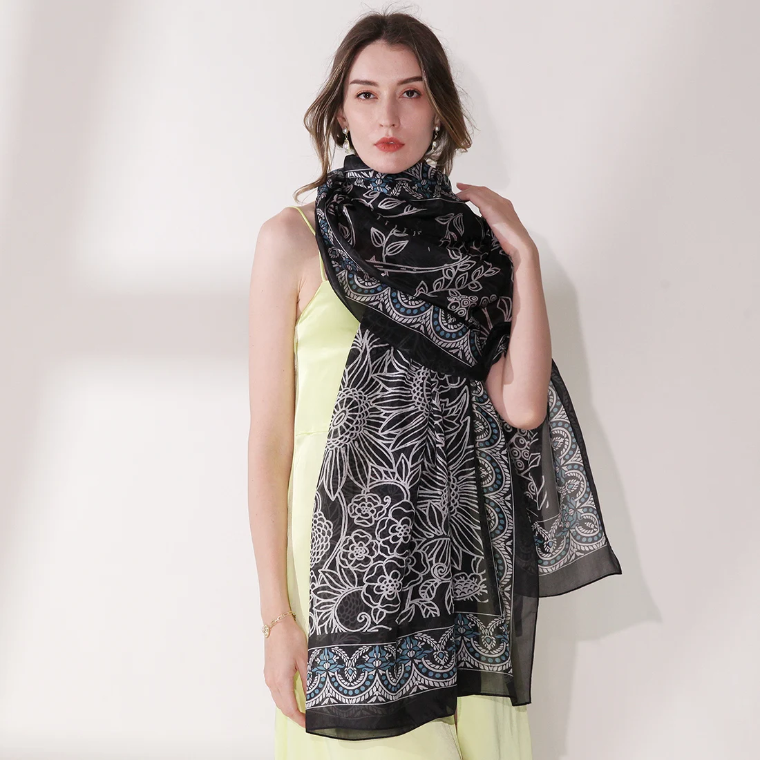 Luxury-Brand-Women-Summer-Silk-Scarves-Shawl-Lady-Wrap-Soft-Female ...