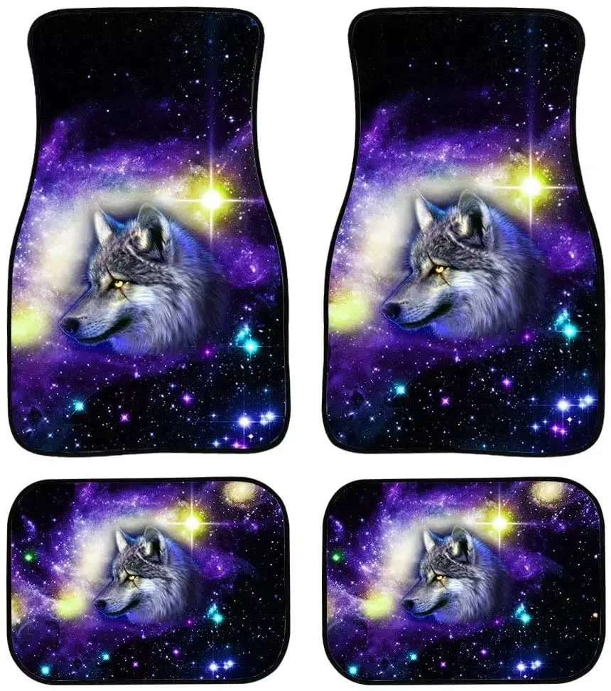 Car-Floor-Mats-Set-Cool-Animal-Galaxy-Wolf-Print-Floor-Carpets-4PCS-No ...