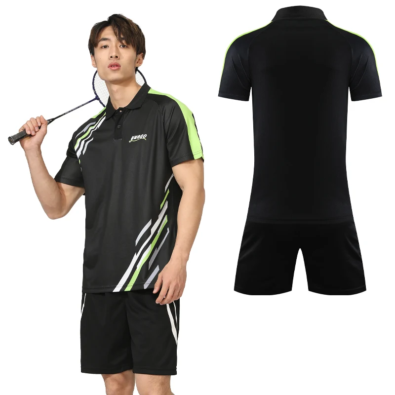 Badminton Men Table Clothes Sets Prints Shirt Shorts Running Sportsuits ...