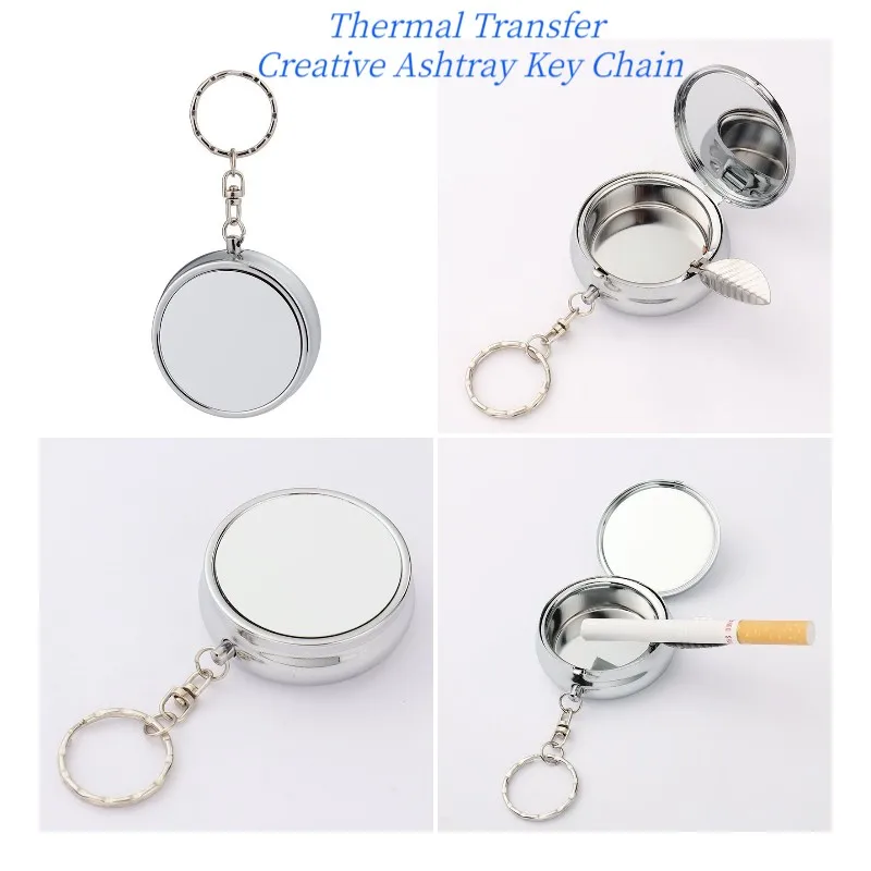 Thermal Transfer Creative Ashtray Key Chain Pendant Sublimation Blank ...
