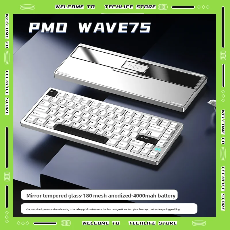 PMO WAVE75 75% Layout 3-Mode Mechanical Gaming Keyboard Wireless ...