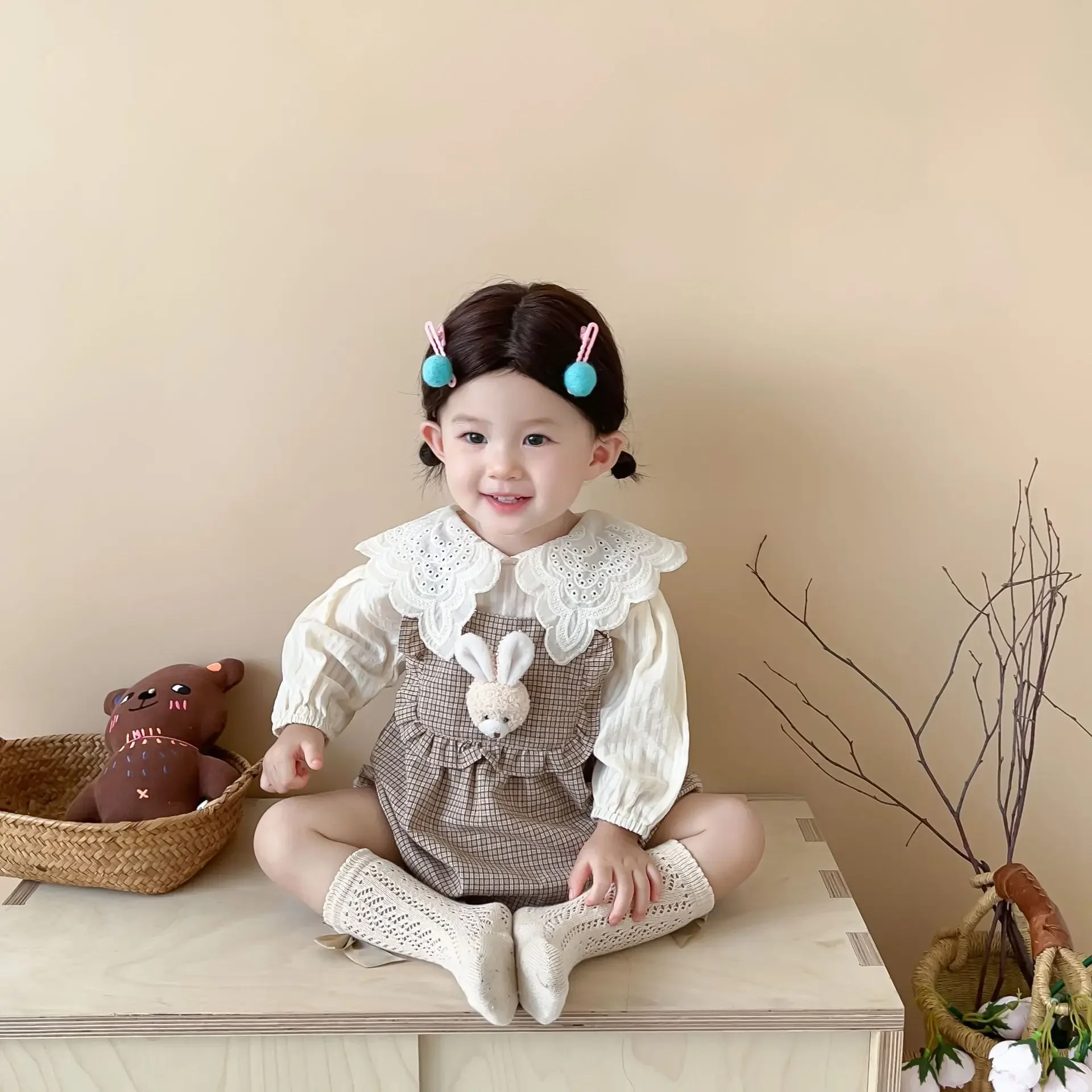 Newborn-Lace-Collar-Shirt-Two-piece-Autumn-Set-Baby-Clothes-for-Baby ...