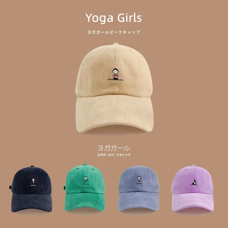 Women-s-Baseball-cap-Yoga-girl-soft-top-sun-hats-Simple-embroidery ...