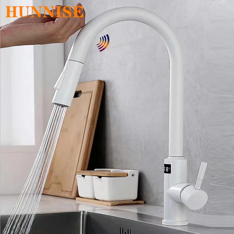 Touch Kitchen Faucets Pull Sprayer | Faucet Kitchen Led | Smart Touch ...