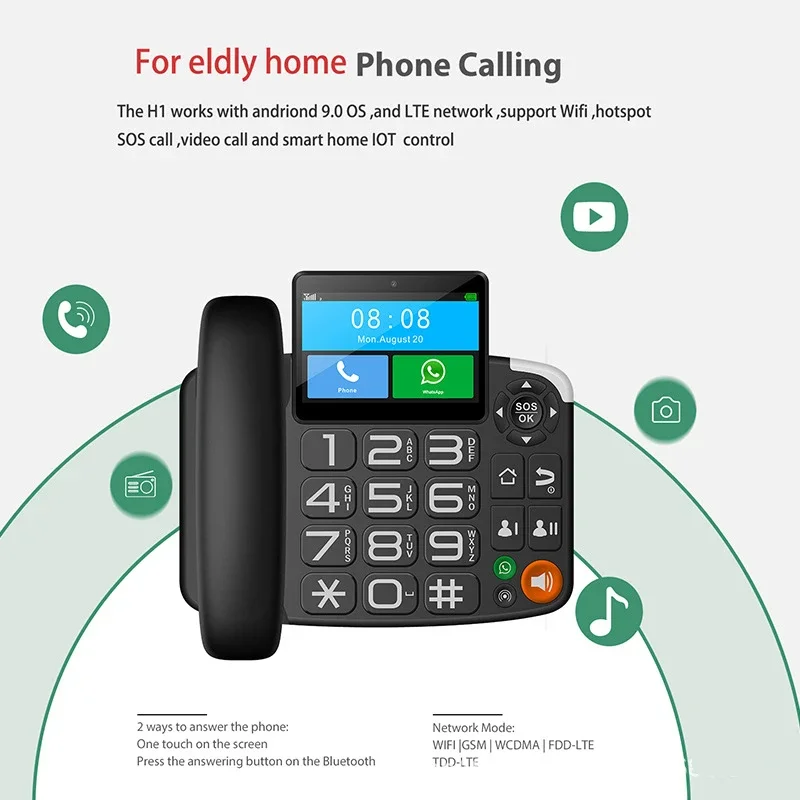 Telefone-fixo-sistema-android-4g-plug-in-cart-o-duplo-tela-sens-vel-ao ...