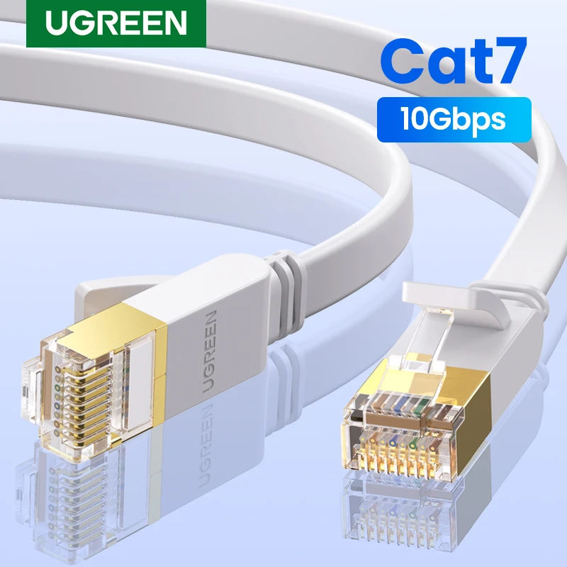 Ugreen ethernet cabo cat7 10gbps rj45 lan plana gigabit cabo de rede ...