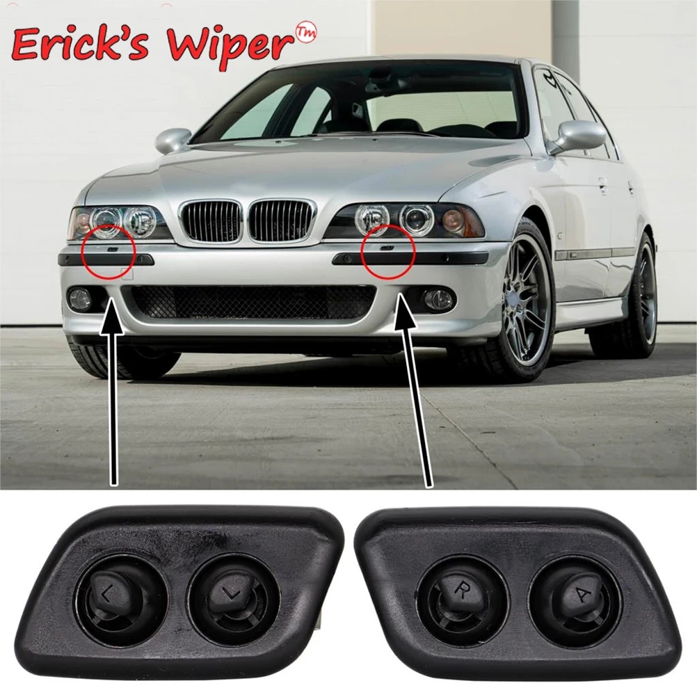 Erick's 와이퍼 2 개 왼쪽 오른쪽 헤드 라이트 와셔 노즐 61678360662, BMW 5 시리즈 E39 525i ...