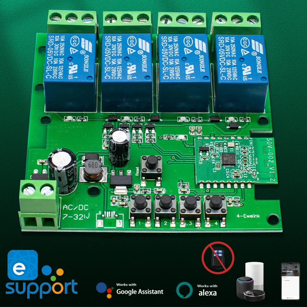 Alexa Smart Switch Home Automation Relay 1/2/4CH Ewelink Wifi Smart ...