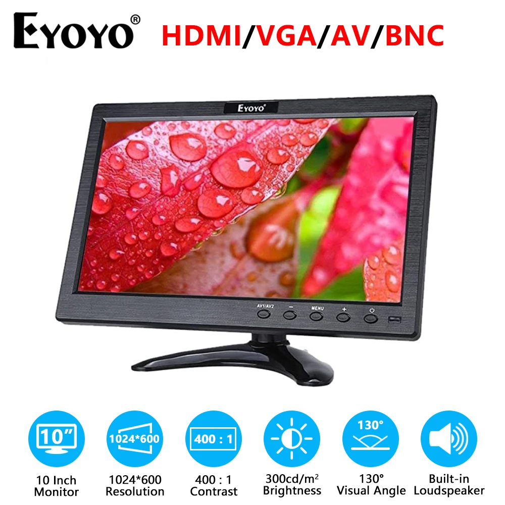 Eyoyo-10-Inch-Monitor-Display-HDMI-LCD-Layar-dengan-Berdiri-Dukungan-AV ...