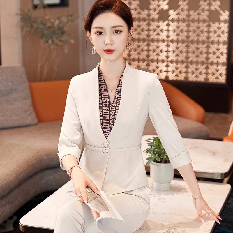 New-Styles-Elegant-Spring-Summer-Formal-Uniform-Designs-Pantsuits-with ...