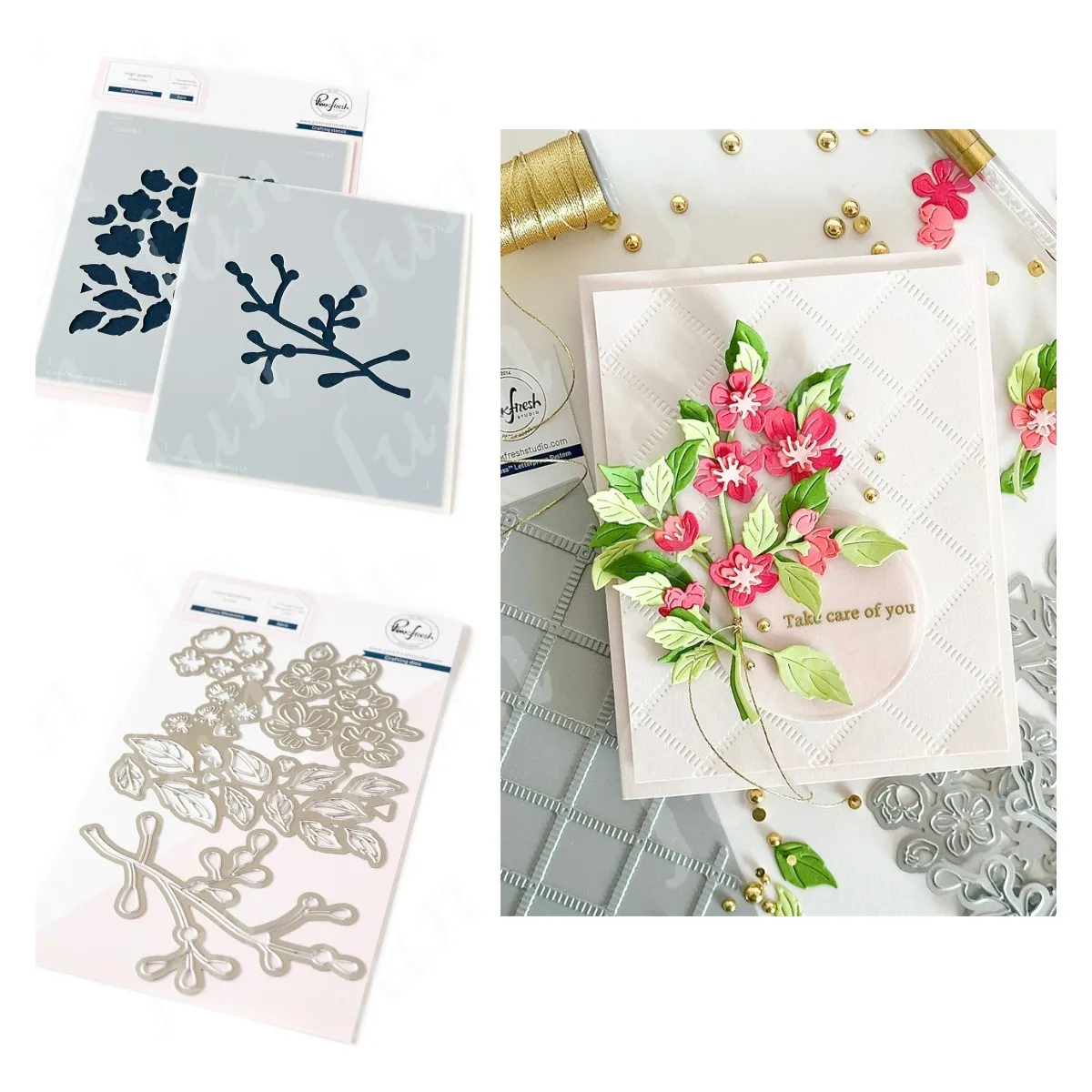 Cherry-Blossoms-New-Die-Cut-Metal-Cutting-Dies-Layered-Stencils-for-DIY-Scrapbooking-Album-Make ...