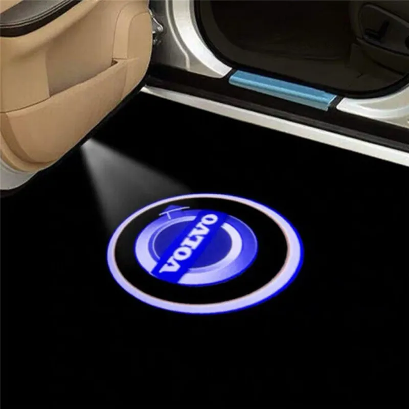 LED Car Door Laser Lamp Logo Projector Ghost Shadow Light For Volvo V60 ...