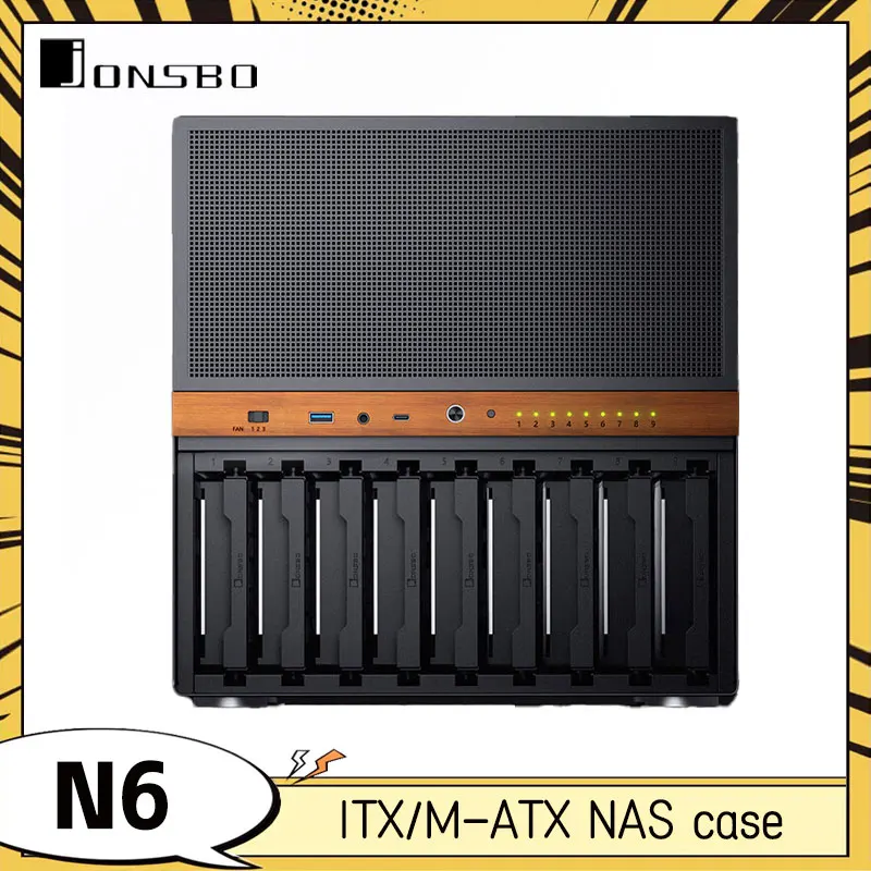 JONSBO N6 Chassis NAS Hoofdchassis MATX Computer Desktop 9 Harde ...
