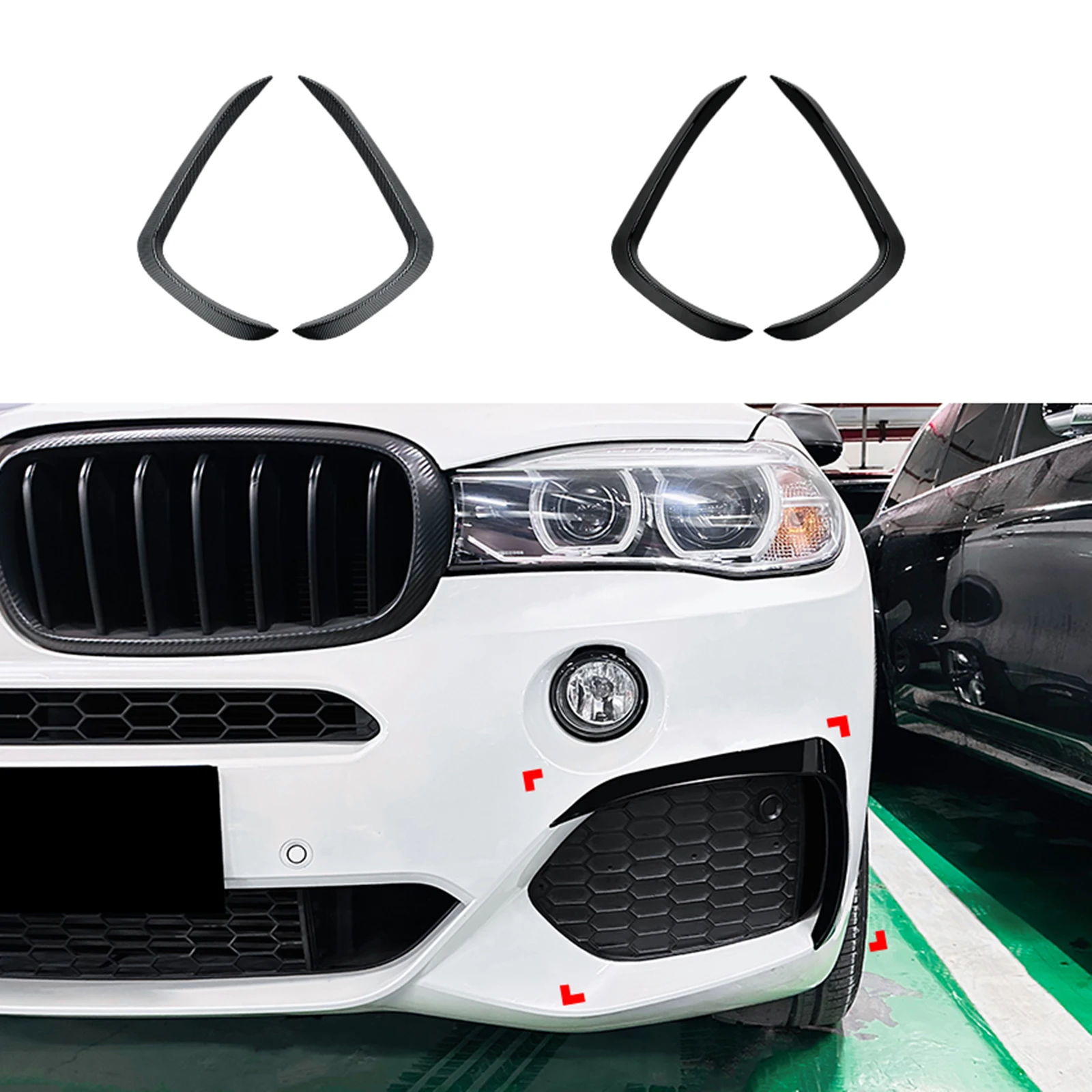Front-Bumper-Side-Air-Vent-Canard-Trim-For-BMW-X5-F15-M-Sport-2014-2018 ...