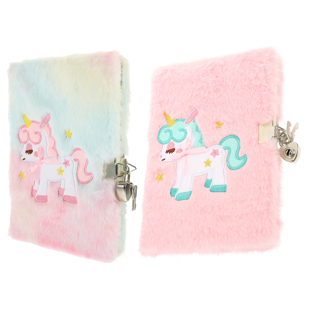 2Pcs-Kids-Notebook-Lockable-Notepad-Lockable-Diary-with-Lock-Lovely ...