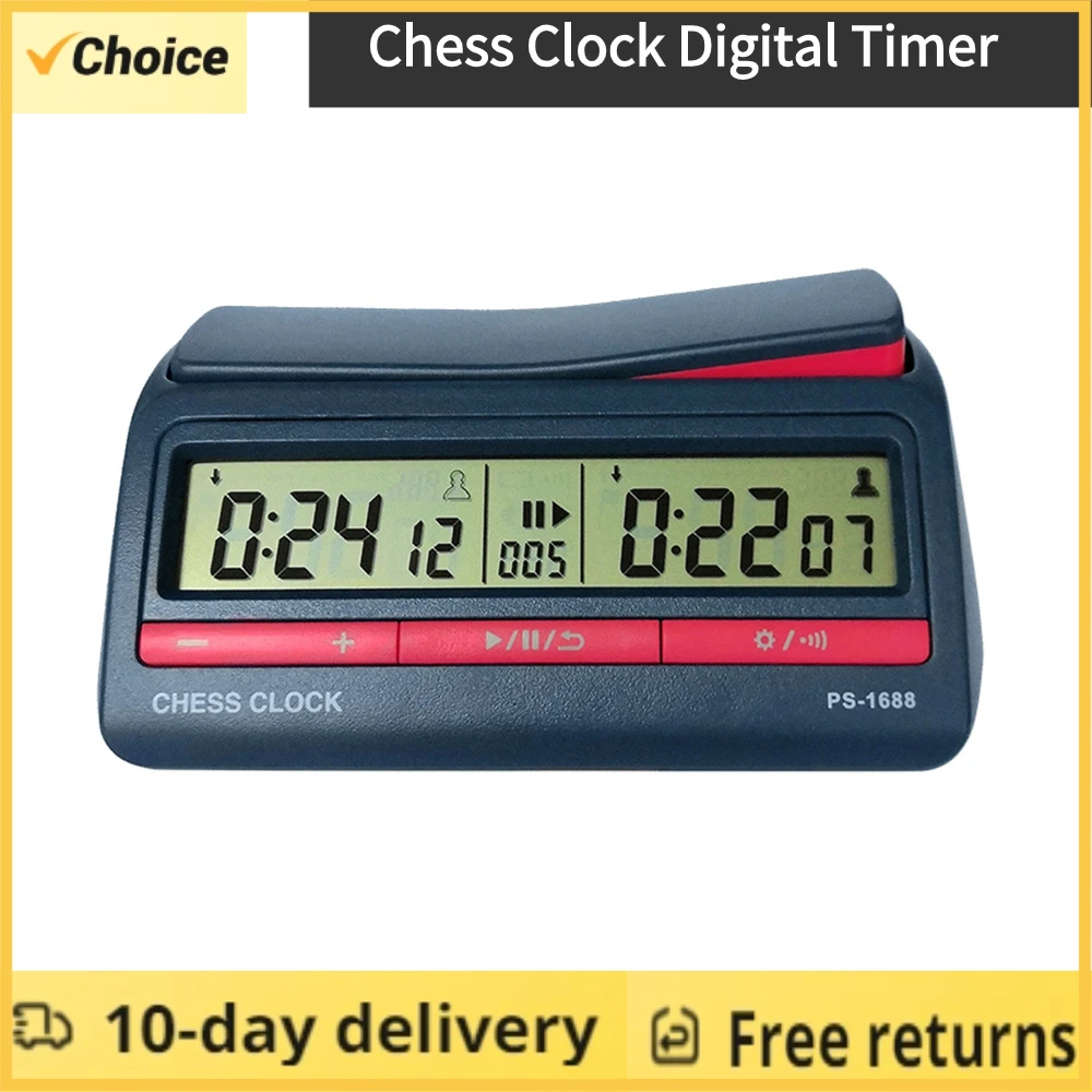 Chess Game Chess Digital Timer Professional Competition Board Game Count Up Down Timer Battery ...