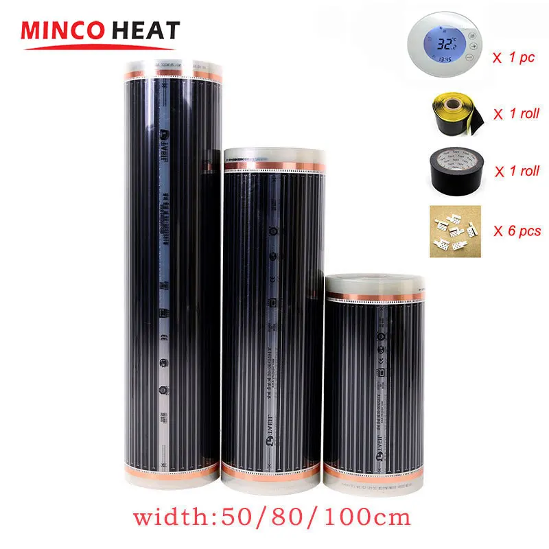 Infrared Film Warm Floor Infrared Heating Film 5M2 220V with Underfloor ...