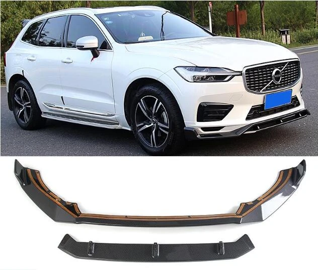 ABS Paint Car Bumper Front Splitters Lip Spoiler For VOLVO XC60 2018 ...