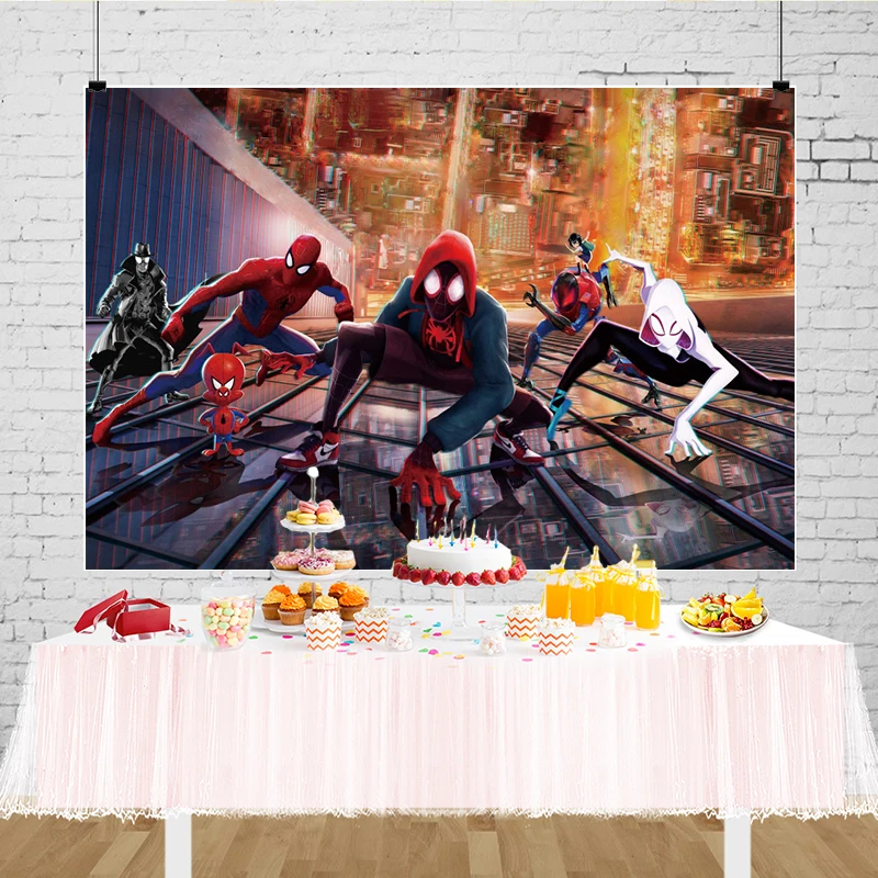 Ghost Spider Birthday Decorations Spidey And Friends Birthday Banner ...