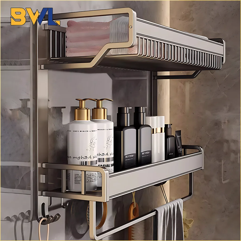 Double-Towel-Rack-Bathroom-Shelf-Space-Aluminium-Towel-Rack-One-Piece ...