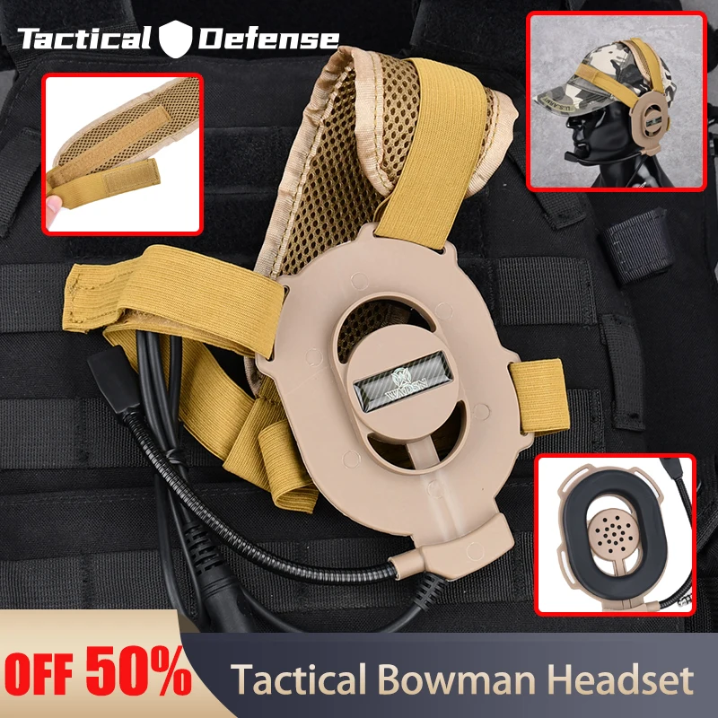 Tactical-Unilateral-Headphone-Bowman-II-Headset-Communication-U94-PTT ...