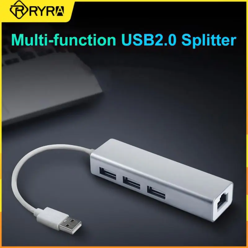 RYRA USB Hub Type C to Ethernet Adapter RJ45 Dongle 3 USB Ports 3.0 2.0 ...