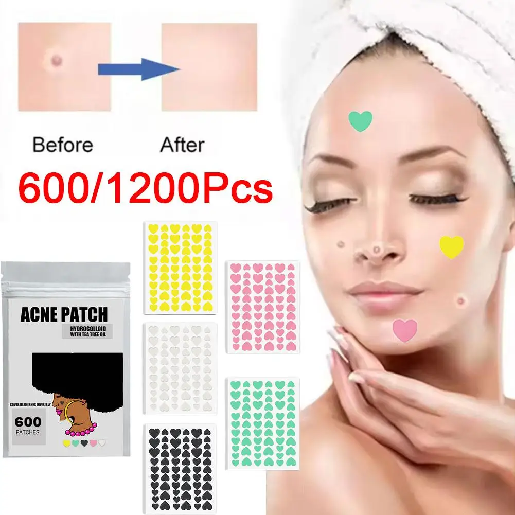 600-1200pcs-Star-Pimple-Patch-Acne-Colorful-Invisible-Concealer-Removal ...