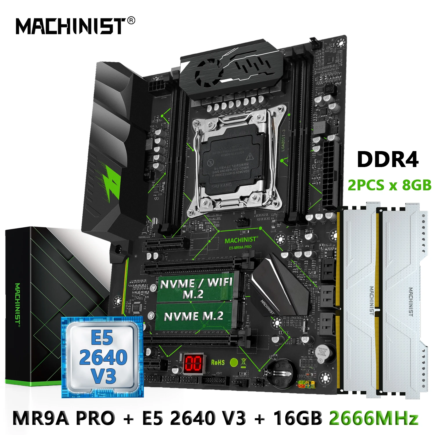 Maschinist mr9a pro lga 106-3 Motherboard Combo Kit mit xeon e5 2011 v3 ...